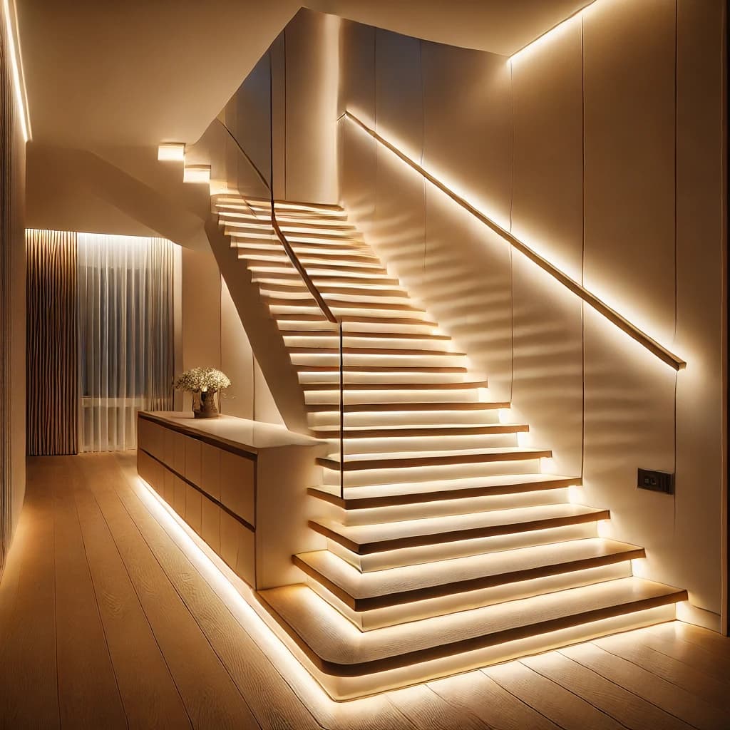 Éclairage LED sur mesure pour escaliers - L'atelier LED : fabriquant d ...